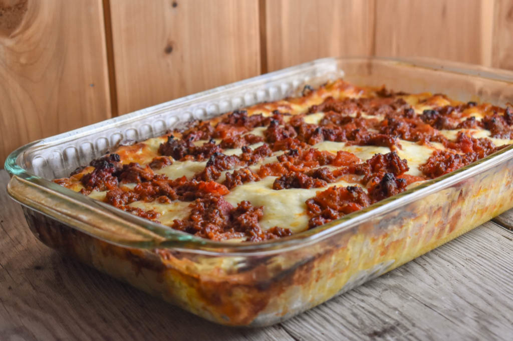 Cheesy Beef Lasagna Recipe - These Old Cookbooks