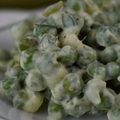 Creamy Dill Pea Salad Recipe with Sour Cream - These Old Cookbooks