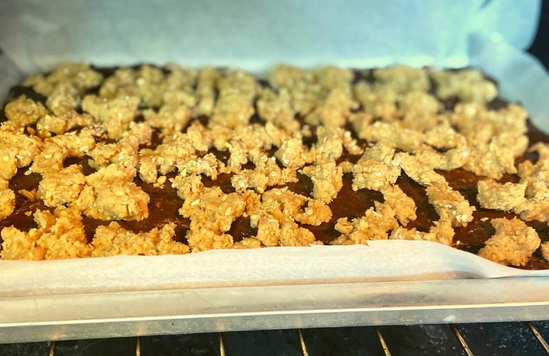Fudge Nut Bars Recipe with Chocolate Filling - These Old Cookbooks