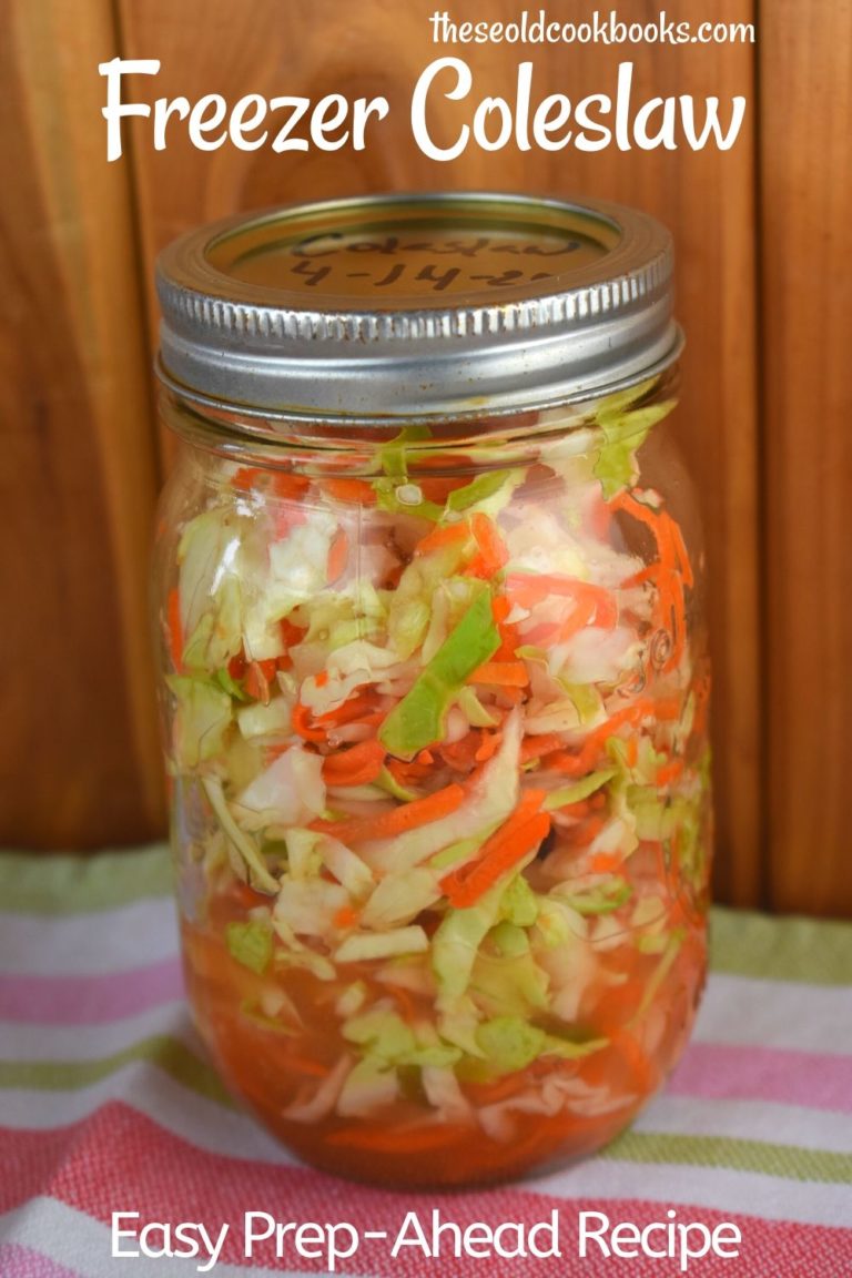 Amish Freezer Slaw Recipe - Make-ahead Coleslaw - These Old Cookbooks