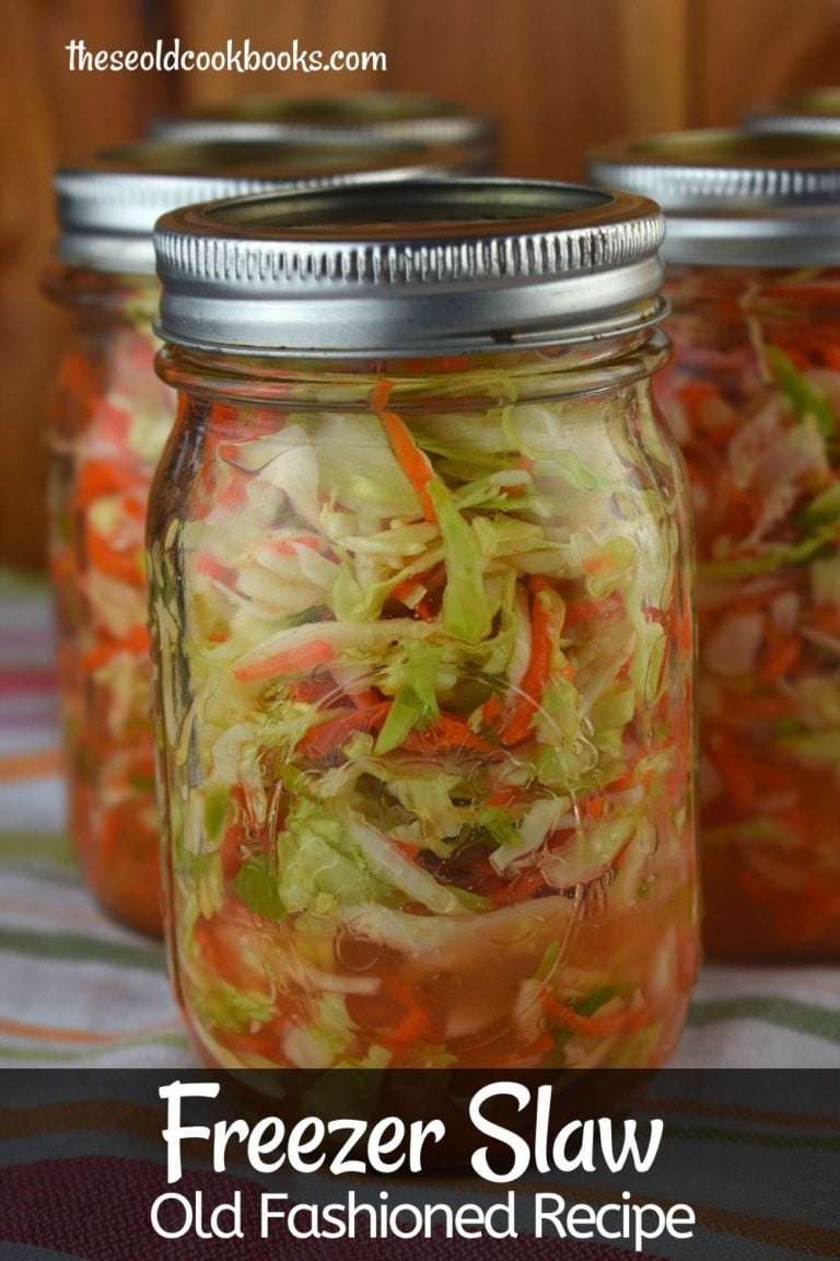 Amish Freezer Slaw Recipe - Make-ahead Coleslaw - These Old Cookbooks