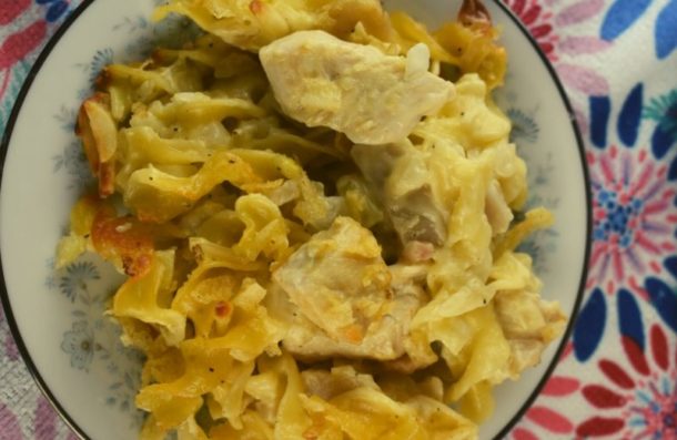 Chicken Ole Casserole Recipe with Green Chiles - These Old Cookbooks