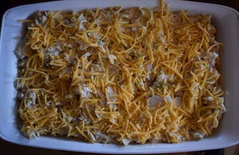 Chicken Ole Casserole Recipe with Green Chiles - These Old Cookbooks
