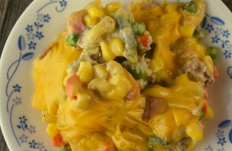 Cheesy Tuna Casserole Recipe with Velveeta - These Old Cookbooks