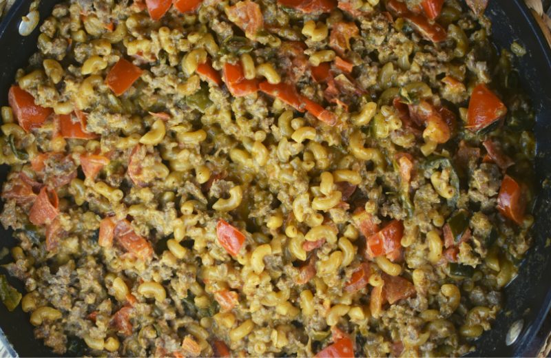 Mexican Goulash Recipe - Taco Pasta Skillet - These Old Cookbooks