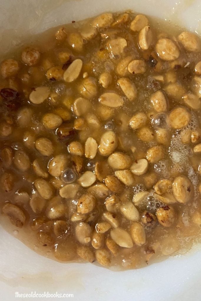 Microwave Peanut Brittle - 10 Minute Microwave - These Old Cookbooks