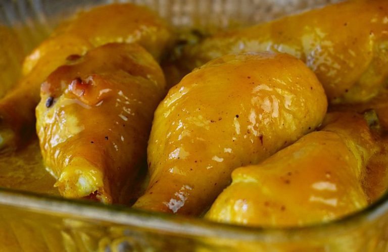 Honey Mustard Baked Chicken Recipe - Chicken Diable - These Old Cookbooks