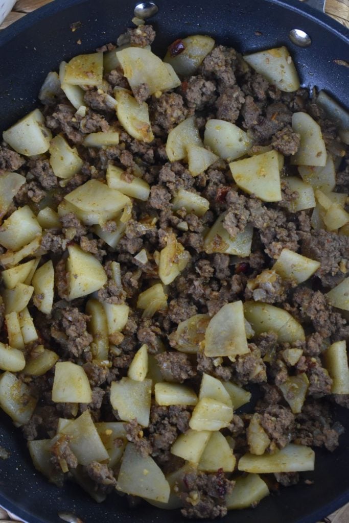 Beef and Potato Tacos Recipe - How to Stretch Taco Meat - These Old ...