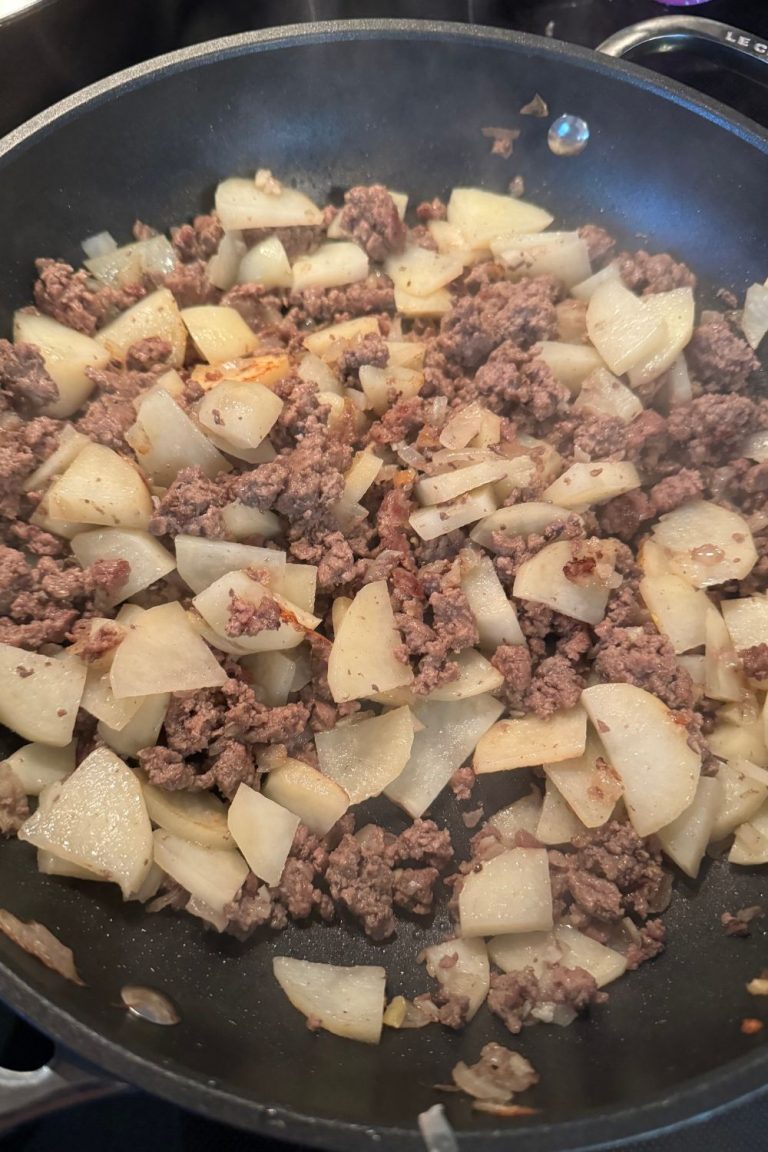 Beef and Potato Tacos Recipe - How to Stretch Taco Meat - These Old ...