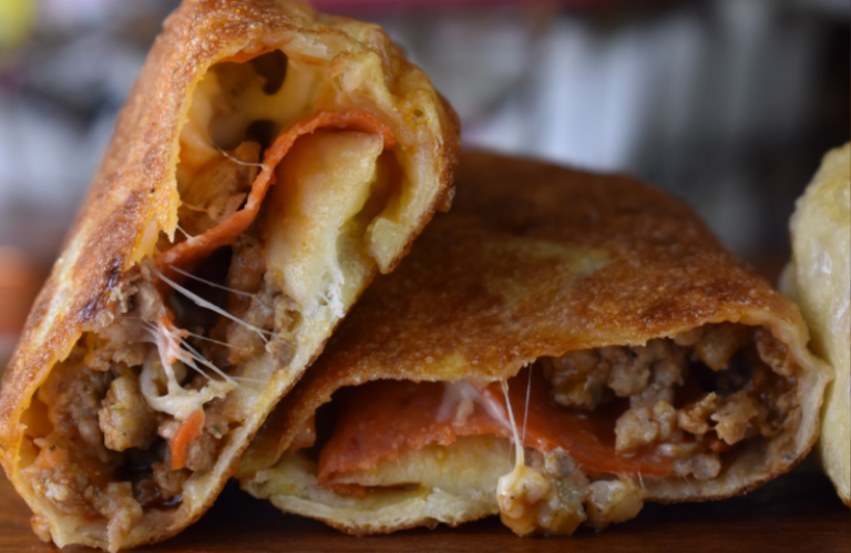 Fried Pizza Pockets Recipe with Refrigerated Pizza Dough - These Old ...